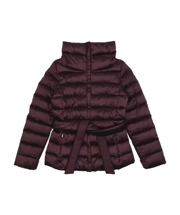 Max Mara Quilted Down Jacket With Belt - Red