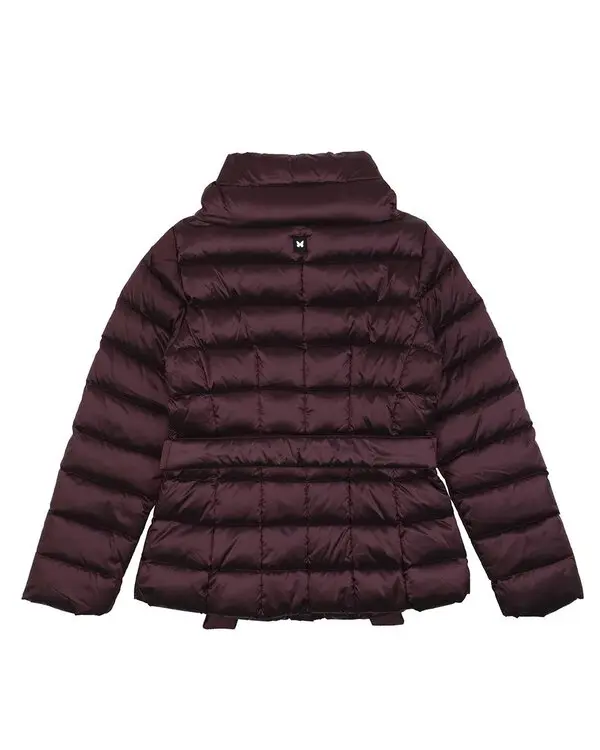 Max Mara Quilted Down Jacket With Belt - Red
