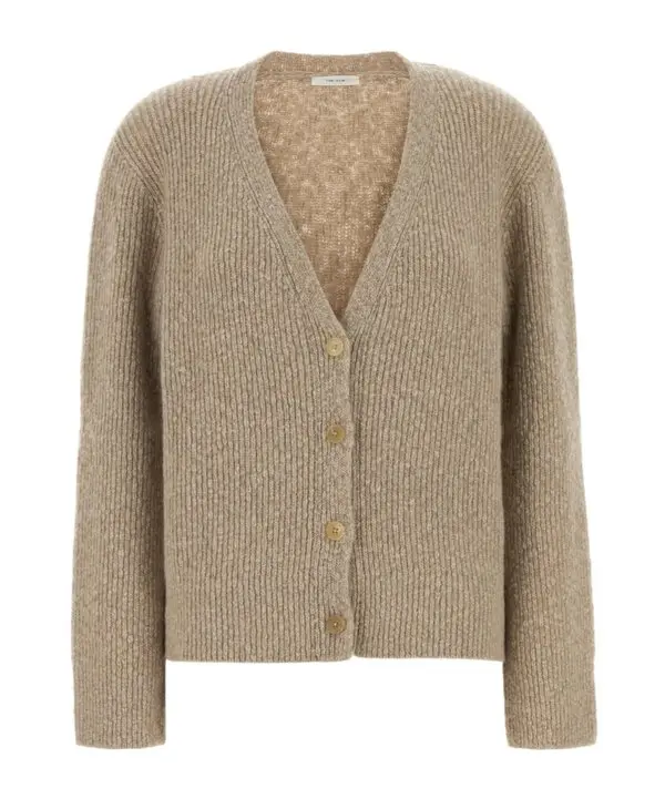 THE ROW V-neck Cardigan - Beige