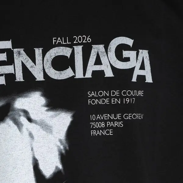 Balenciaga Graphic Print Oversized T-shirt - Black