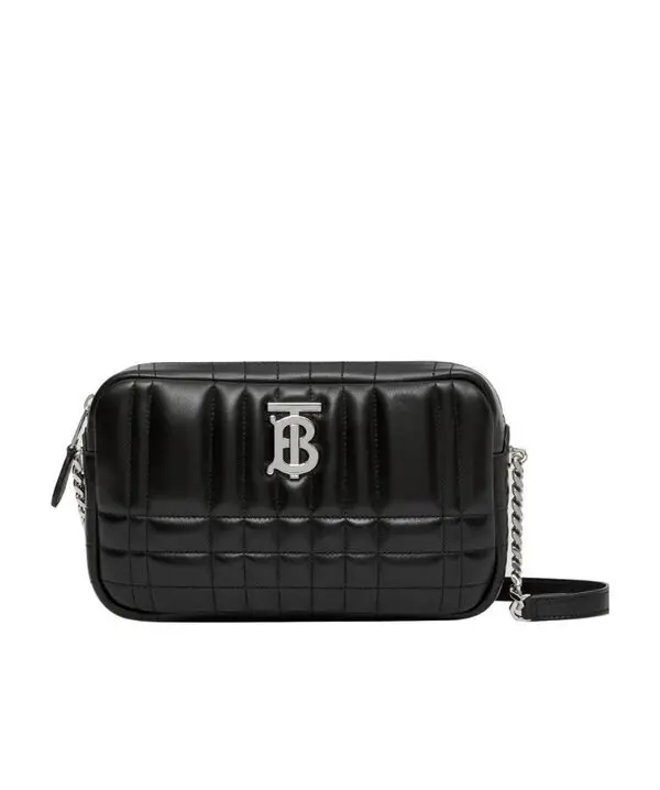 Burberry Lola Small Quilted Shoulder Bag - Black