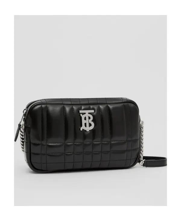 Burberry Lola Small Quilted Shoulder Bag - Black