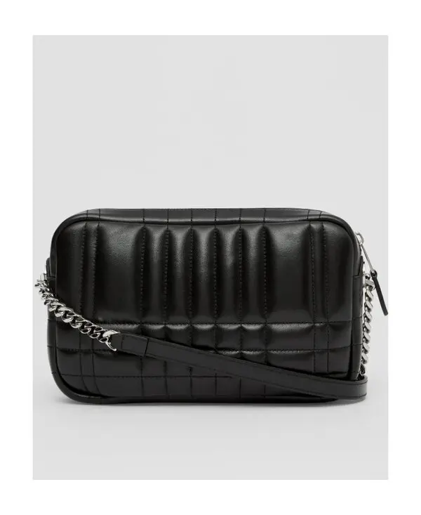 Burberry Lola Small Quilted Shoulder Bag - Black