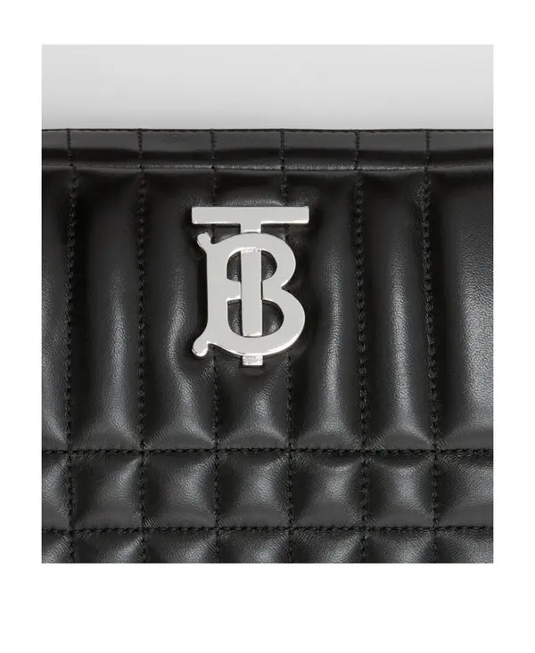 Burberry Lola Small Quilted Shoulder Bag - Black