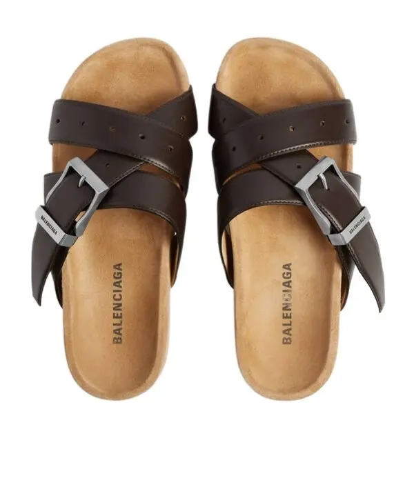 Balenciaga Belt Mules - Mocha