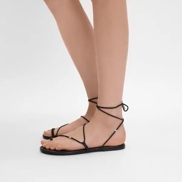 Celine Spiral Sandals In Lambskin