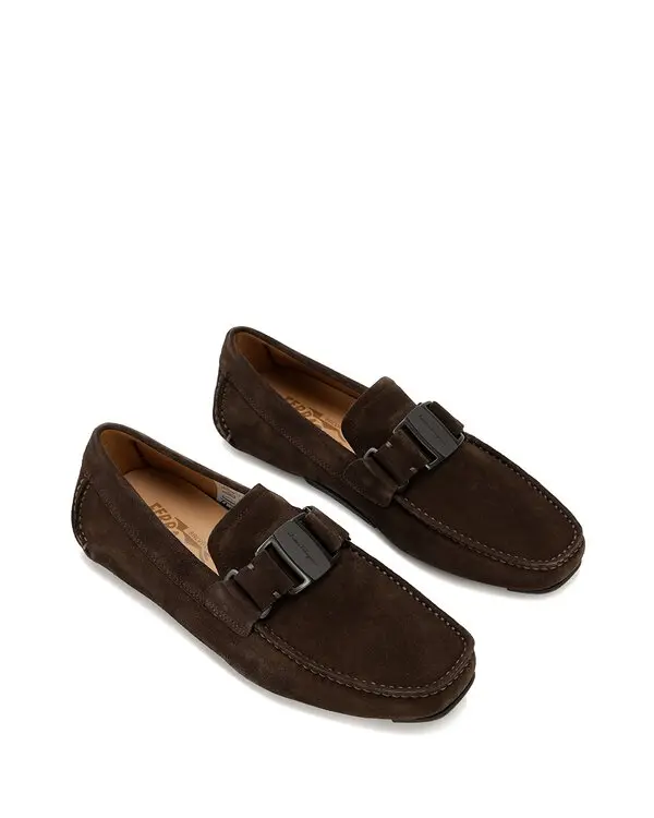 FERRAGAMO Buckled Loafers - Black