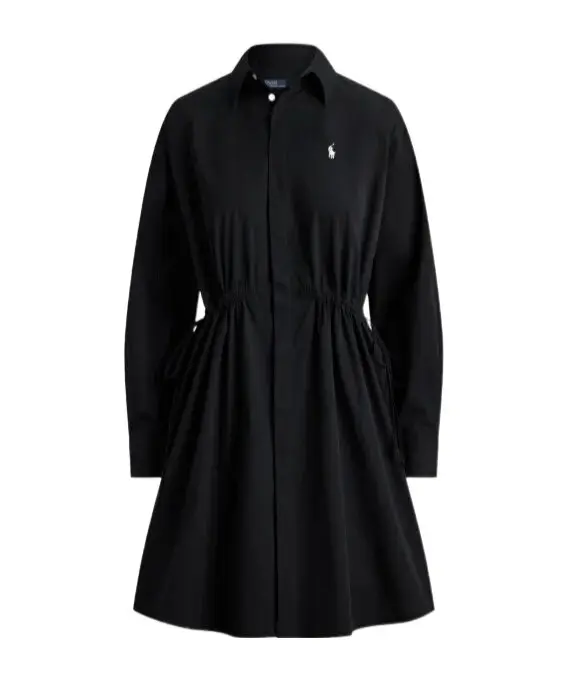 Polo Ralph Lauren Long-sleeve Cotton Mini Dress - Black
