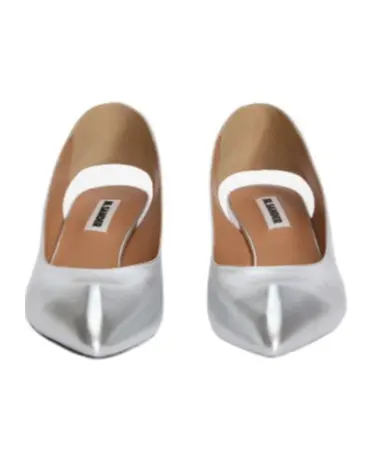 JIL SANDER Slingback Wedge Pumps - Grey