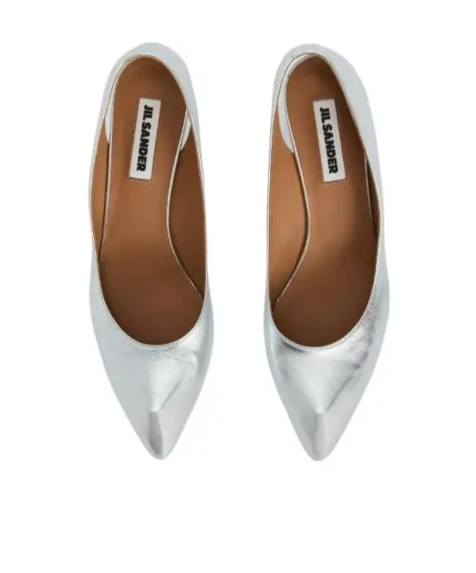 JIL SANDER Slingback Wedge Pumps - Grey