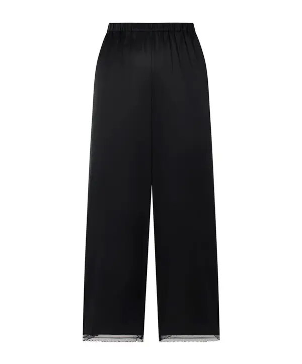 Staud Lace Trim Wide-leg Trousers