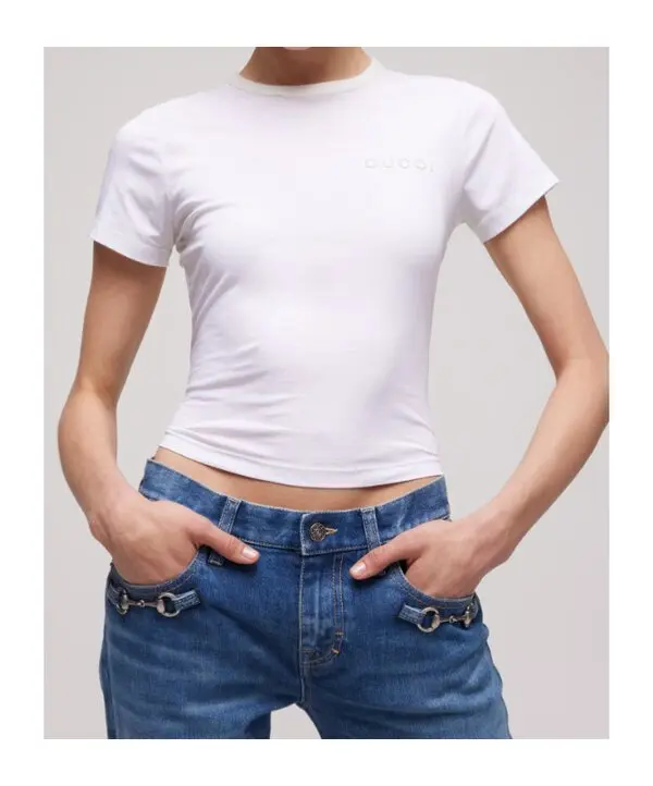 Gucci Velvet Embroidery Jersey T-shirt