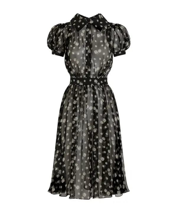 Dolce & Gabbana Floral Print Chiffon Dress