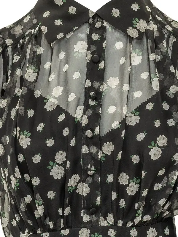 Dolce & Gabbana Floral Print Chiffon Dress