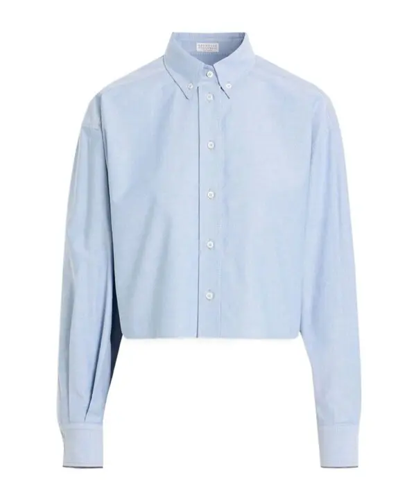 Brunello Cucinelli Cotton Cropped Shirt