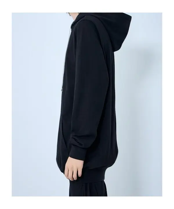 Rick Owens Jersey Drawstring Hoodie - Black