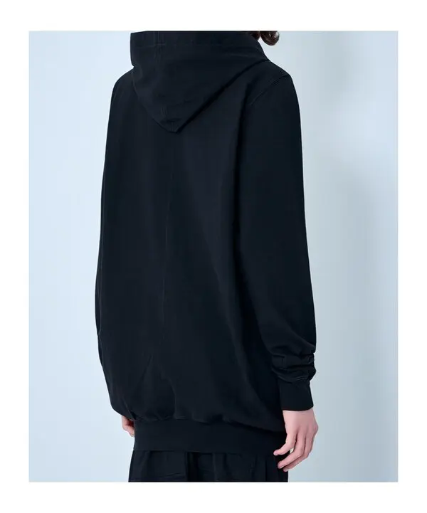 Rick Owens Jersey Drawstring Hoodie - Black