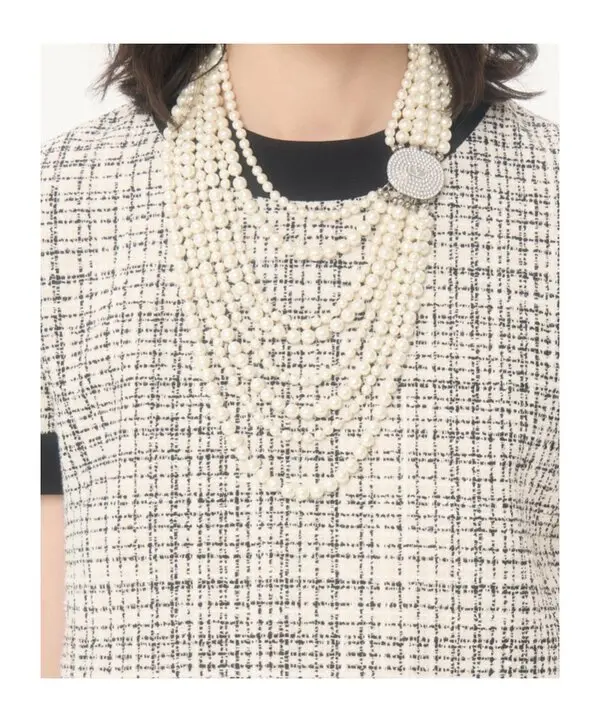 Valentino Garavani Short Tweed Dress With Patch Pockets