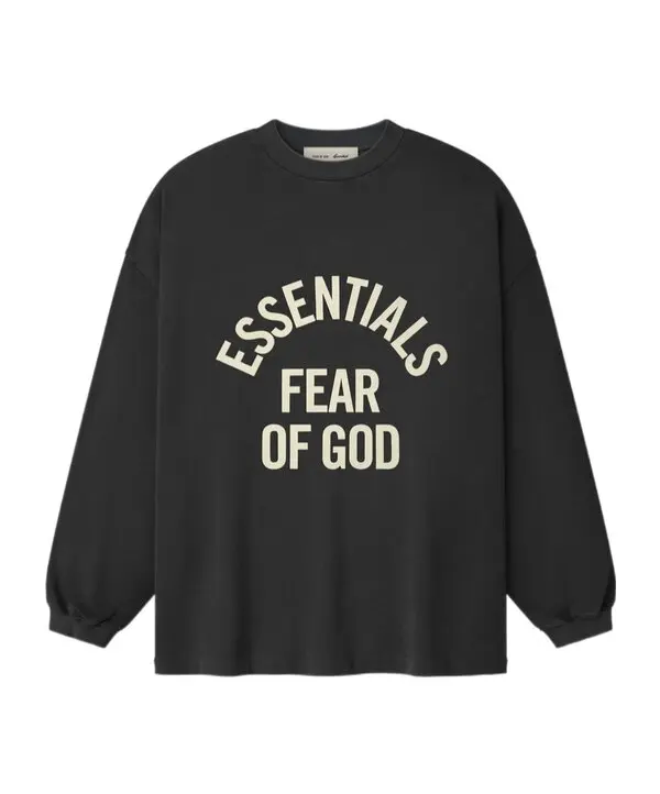 Fear Of God Campus 90s" Long Sleeve T-shirt - Faded Black