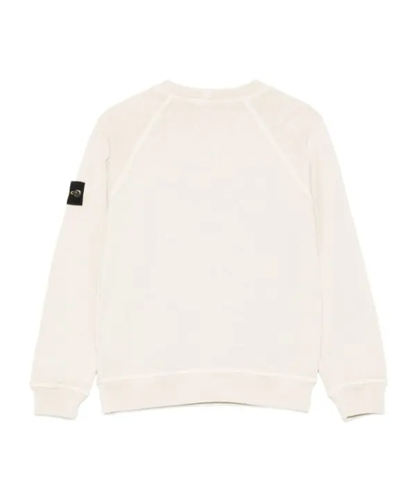 Stone Island Long Sleeve Crewneck Sweatshirt - White