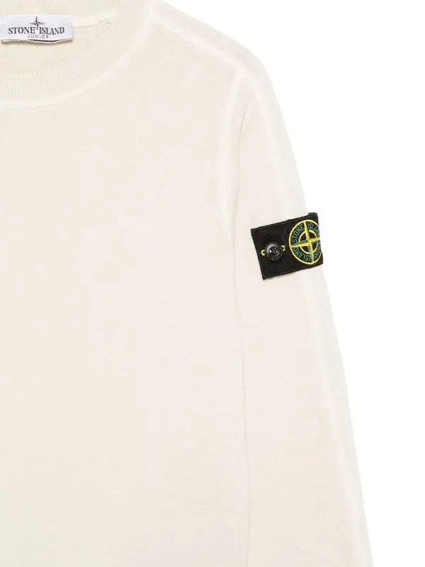 Stone Island Long Sleeve Crewneck Sweatshirt - White