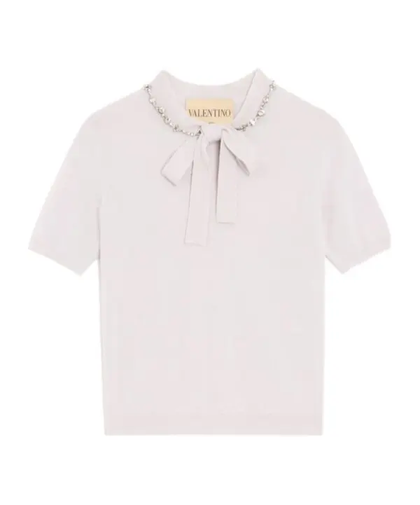 Valentino Garavani Embellished Short-sleeved Jumper - No