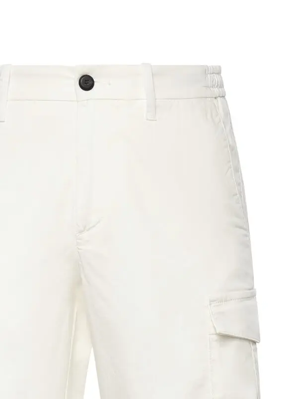 Eleventy Cargo Shorts With Belt Loops And Multiple Pockets - White