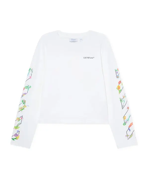 Off-White Diag Glowing Flower Long Sleeve T-shirt