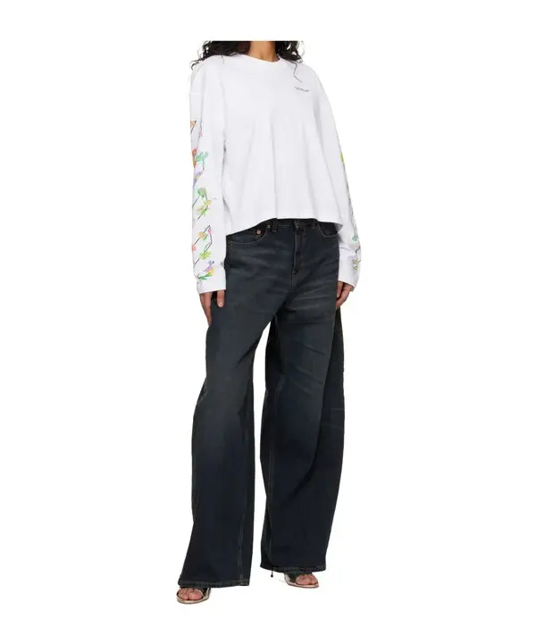 Off-White Diag Glowing Flower Long Sleeve T-shirt
