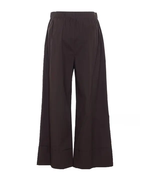 Liu Jo Pleated Wide-leg Poplin Trousers