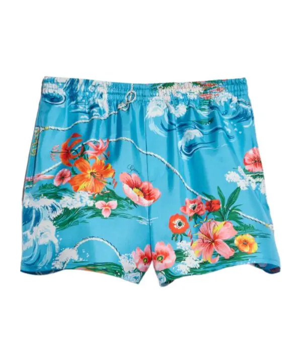 Gucci Floral Print Elastic Waist Shorts - Green