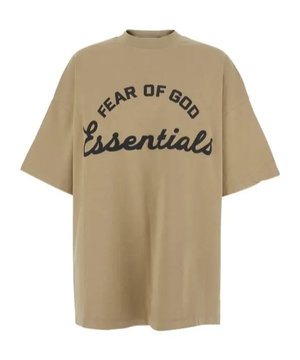 Fear Of God Logo Oversized T-shirt - Nude