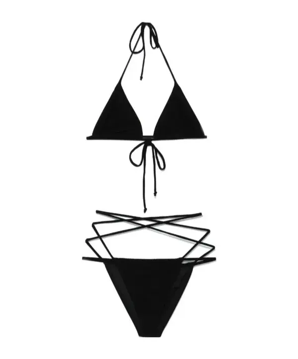Norma Kamali Criss-cross Bikini Set