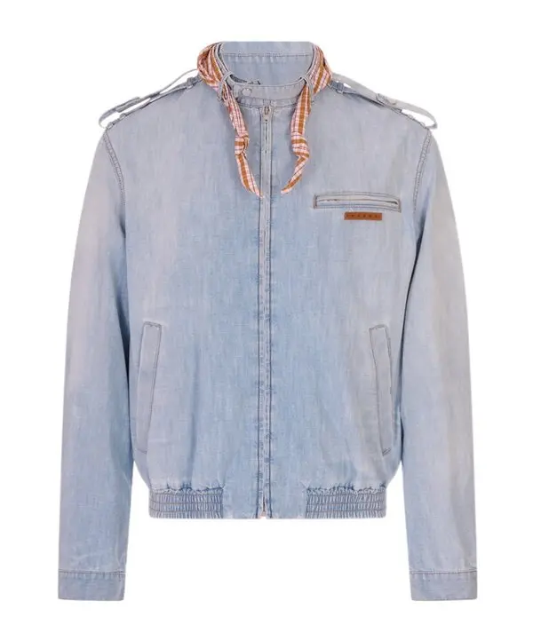 Marni Epaulette-detail Zip-up Jacket - Gray