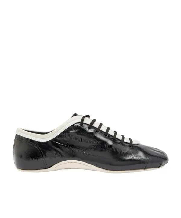 Dries Van Noten Color-blocked Lace-up Sneakers - Black