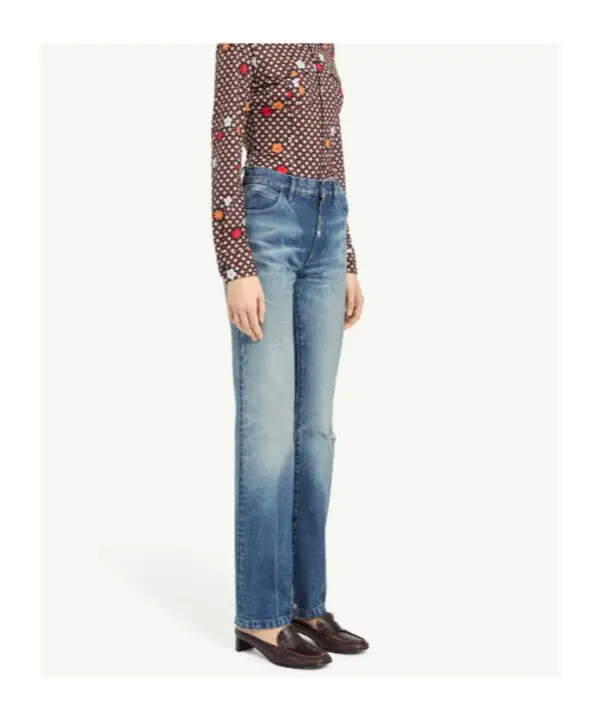 MAISON MARGIELA Straight Leg Jeans With Distressing