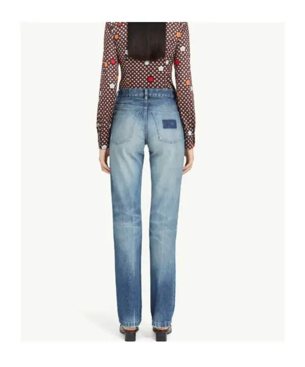 MAISON MARGIELA Straight Leg Jeans With Distressing