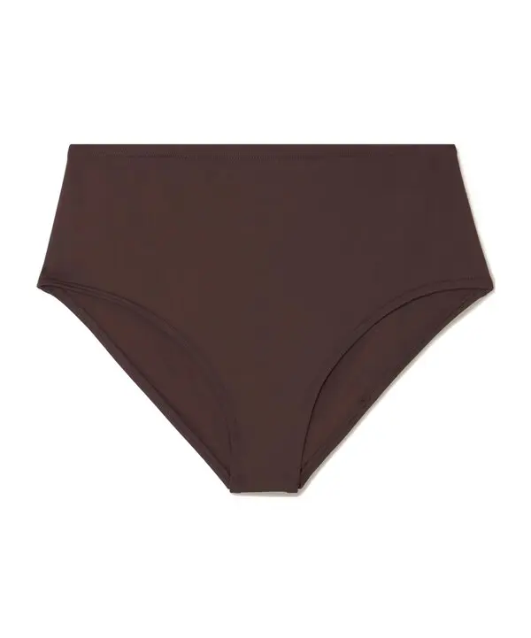 Staud Devon Bikini Swim Trunks - Dark Brown