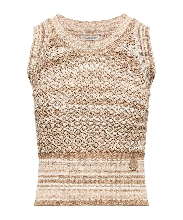 Moncler Striped Knit Tank Top
