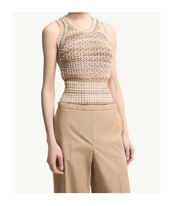 Moncler Striped Knit Tank Top