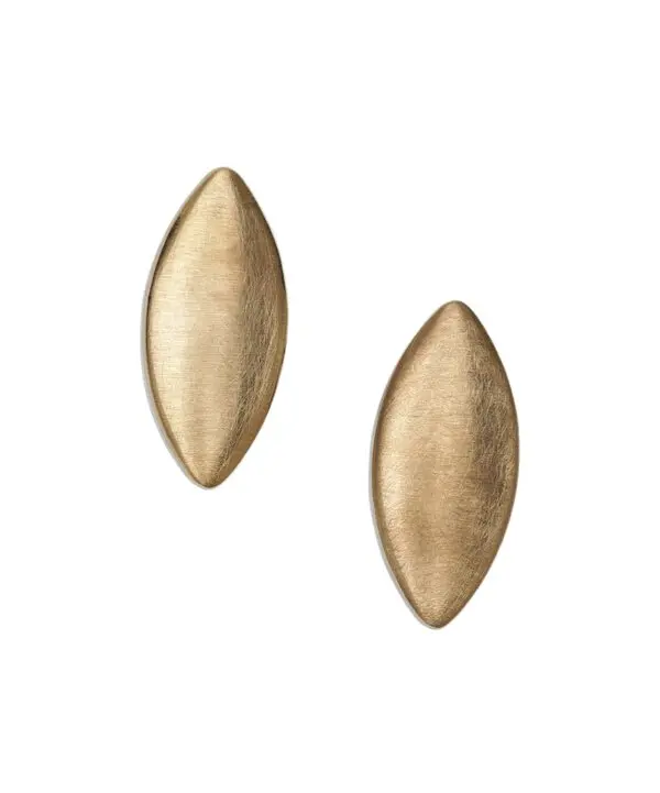 Jacquemus Brushed Finish Almond-shape Earrings - Yellow