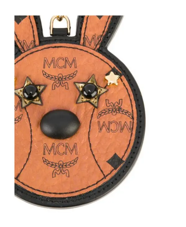 Mcm Logo Printed Keychain