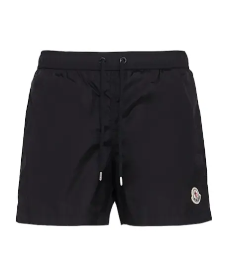 Moncler Logo Patch Nylon Swim Shorts