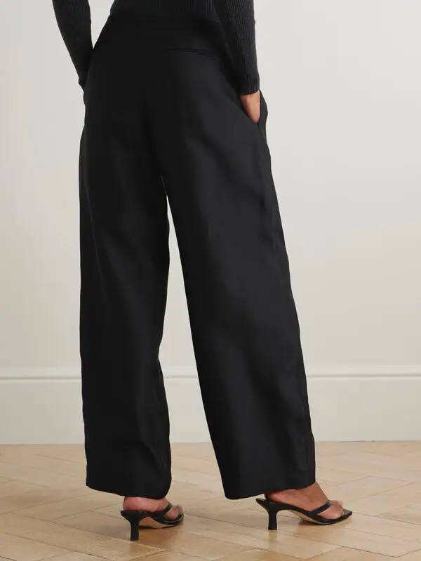 Staud Pleated Wide-leg Trousers