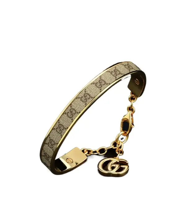 Gucci Double G Charm Bangle Bracelet - Gold
