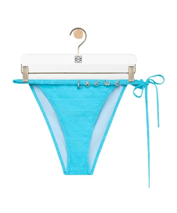 Loewe Logo Jacquard Bikini Briefs - Turquoise