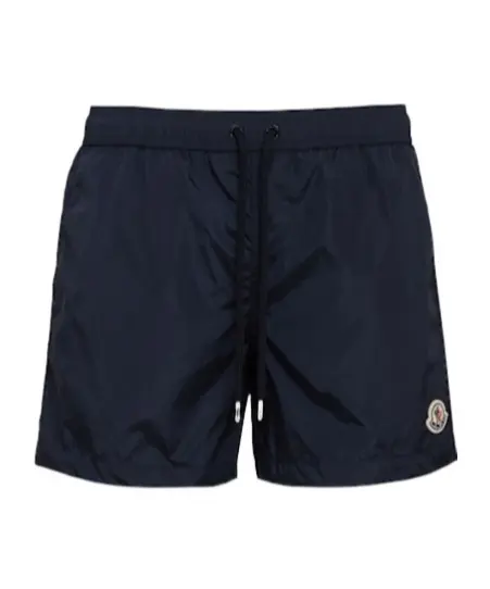 Moncler Logo Patch Nylon Swim Shorts