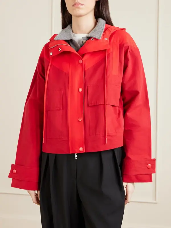 Staud Alta Hooded Jacket - Red