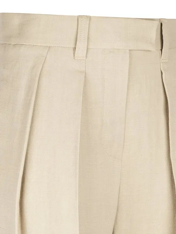 Brunello Cucinelli Pleated Wide-leg Trousers - Nude