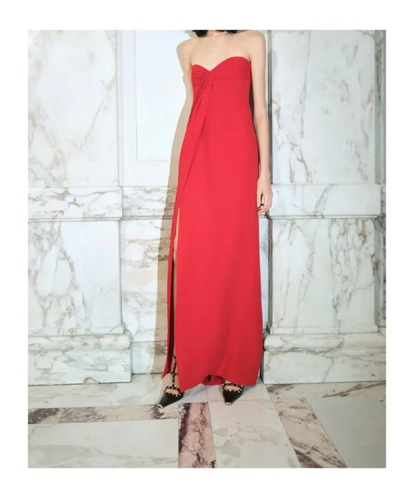 Valentino Garavani Cady Couture Strapless Sweetheart Neckline Maxi Dress